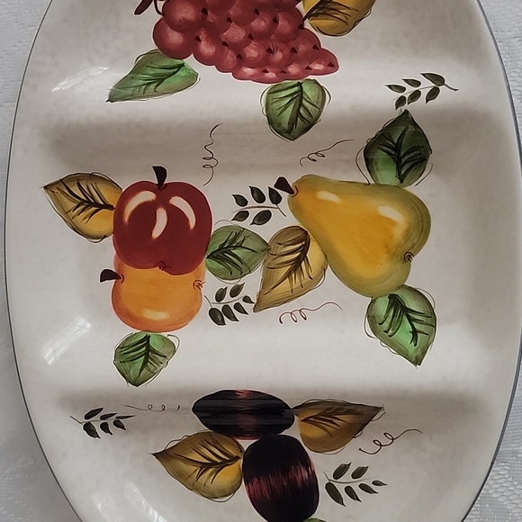 Oneida | Dining | Vintage Fruit By Oneida Hand Painted Tray Ceramic ...